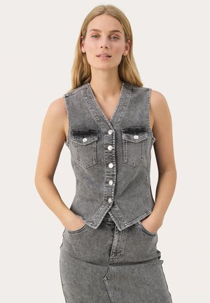 Just Like You LEATHER DETAILED ZIPPED - Weste - black/schwarz - Zalando.de