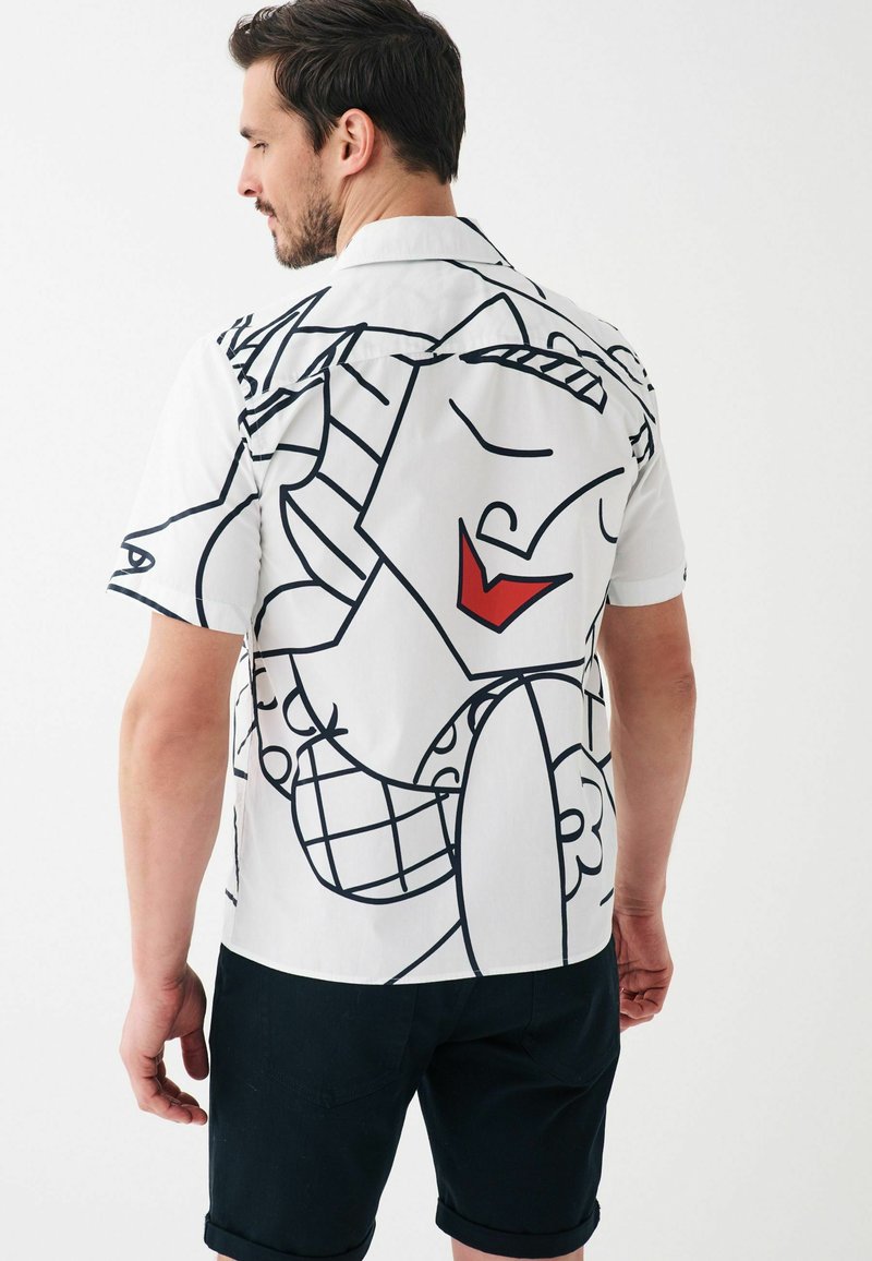 Next ARTIST PRINTED SHORT SLEEVE STANDARD - Camisa - white/blanco ...