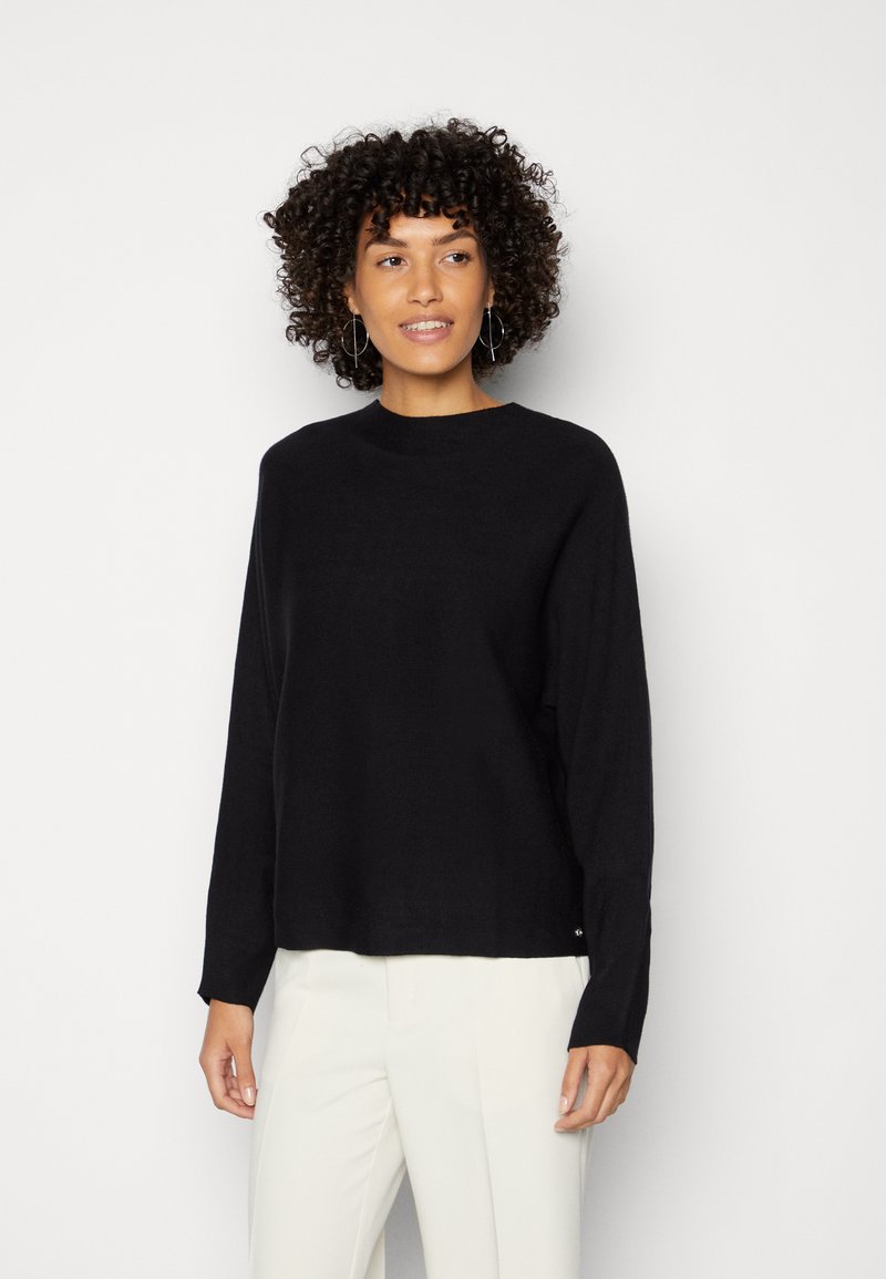 TOM TAILOR DENIM MOCK NECK - Jumper - deep black/black - Zalando