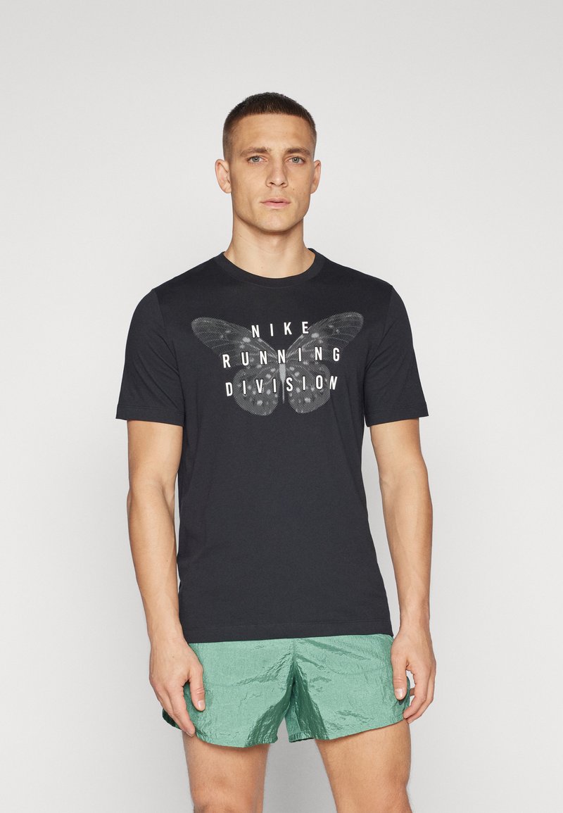 Nike Performance TEE RUN DIVISION - Sports T-shirt - black - Zalando.co.uk