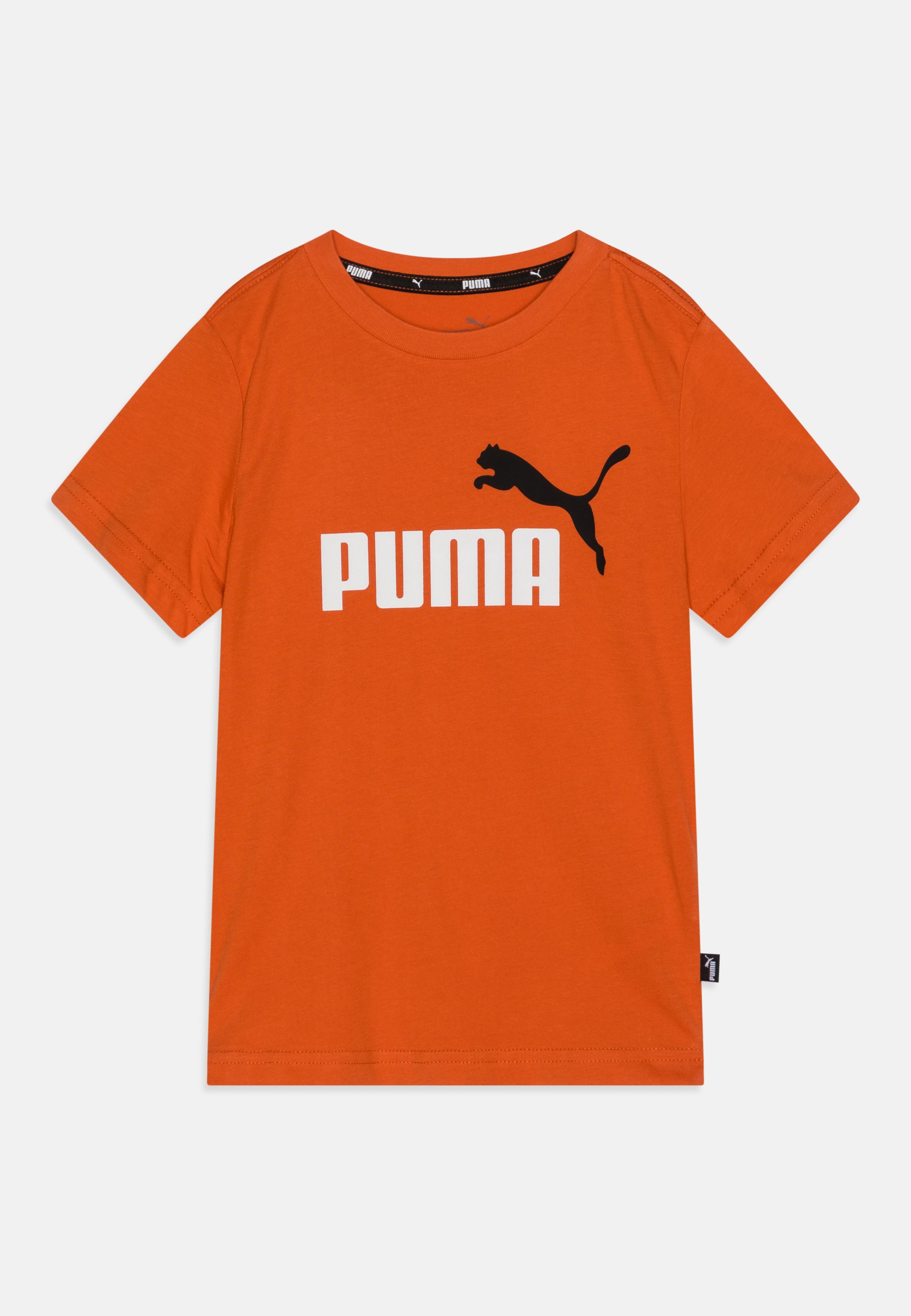 Puma COL LOGO TEE - T-Shirt print - chili powder/blue azur/blau ...