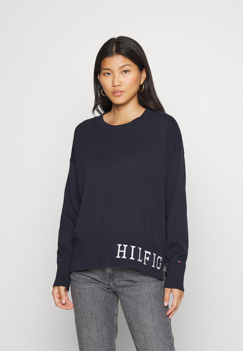 Tommy Hilfiger GRAPHIC - Jumper - desert sky/dark blue - Zalando.co.uk