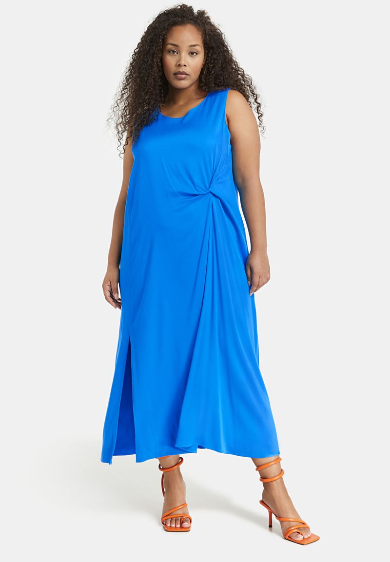 Samoon seitlicher Raffung - Maxikleid - digital blue/blau - Zalando.ch