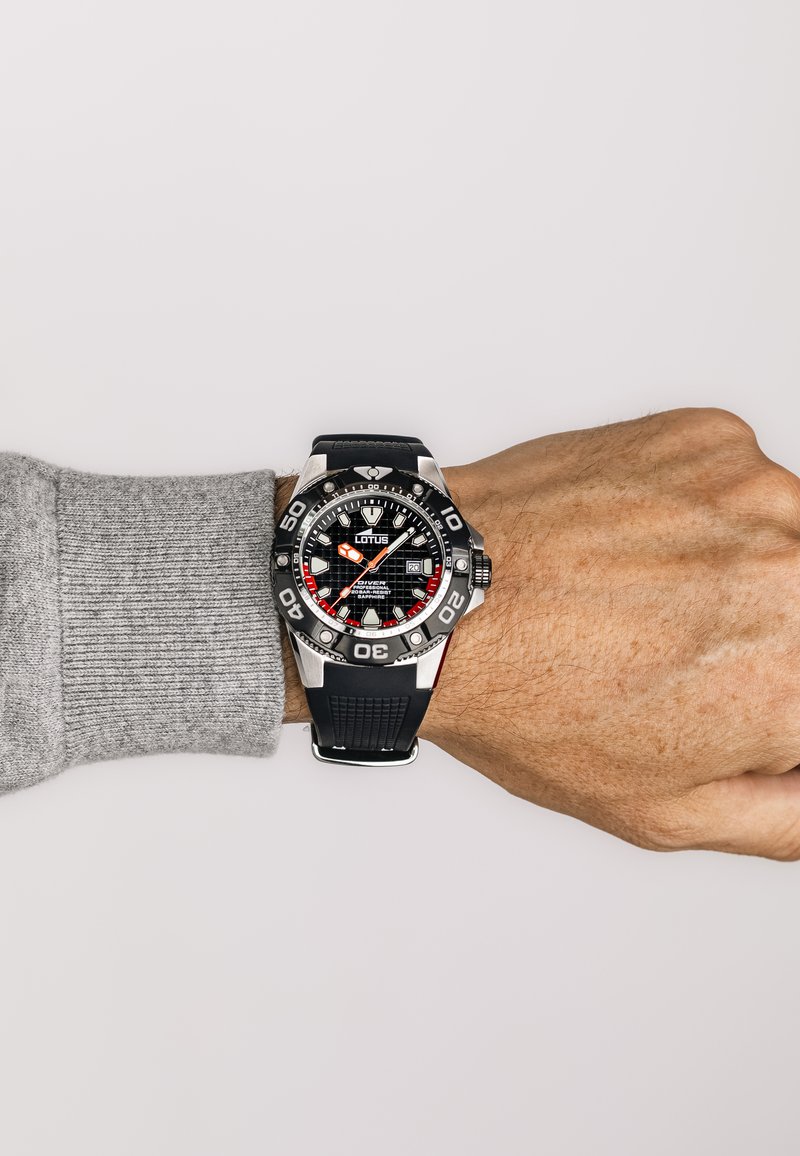 Lotus DIVER - Klocka - black/metallicsvart - Zalando.se