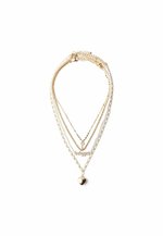 Bershka PACK OF 4 HEART AND KEY - Necklace - gold coloured/gold ...