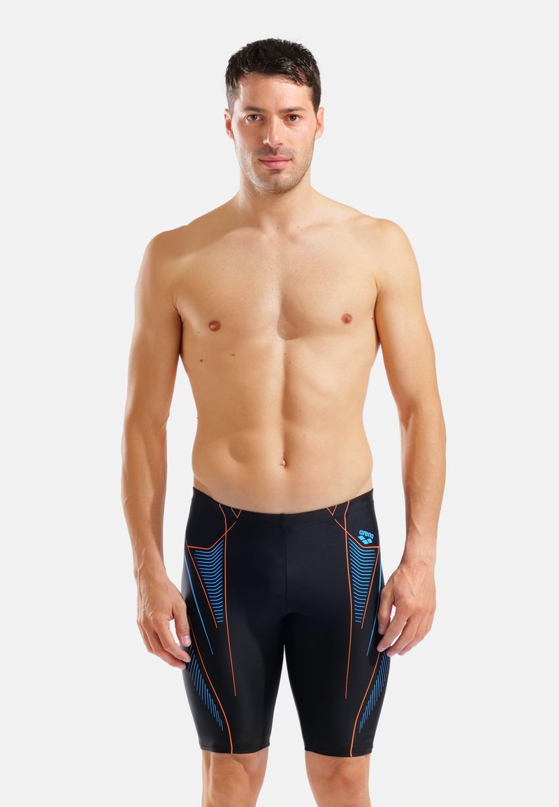 Arena NEO STREAM JAMMER - Swimming trunks - black-turquoise-team orange ...