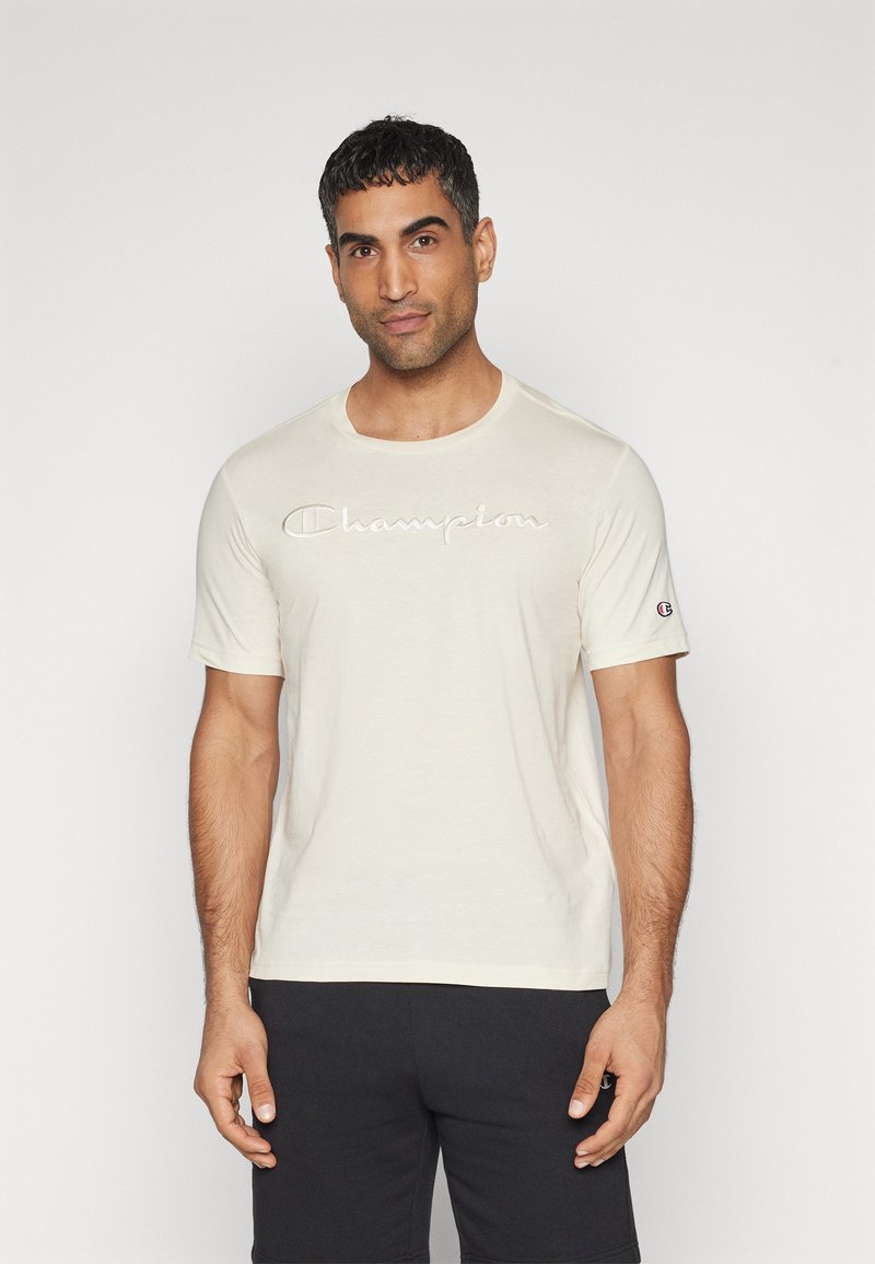 Champion ICONS CREWNECK SCRIPT LOGO - T-Shirt print - sand - Zalando.ch