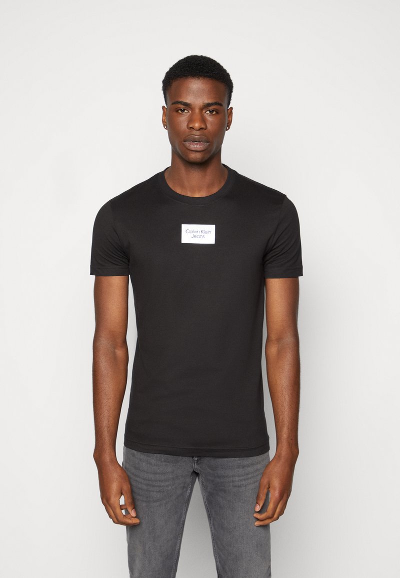 Calvin Klein Jeans SMALL CENTER BOX TEE UNISEX - Reggiseno - black/nero ...