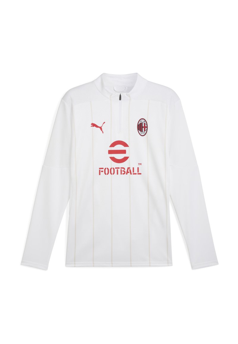 Puma AC MILAN PREMATCH 1/4 ZIP - Club wear - white putty/white - Zalando