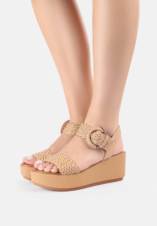 Inuovo Plateausandalette Scissors Scs Hellbraun Zalando Ch