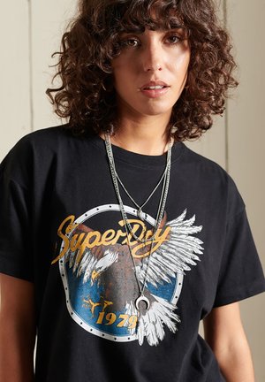 Superdry VINTAGE NARRATIVE - Camiseta estampada - eclipse navy/azul ...