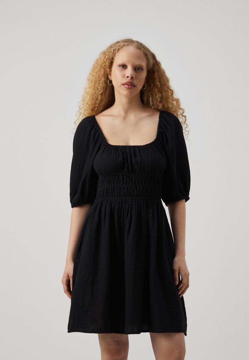 GAP SCOOP SMOCK MINI DRESS - Day dress - black - Zalando.ie