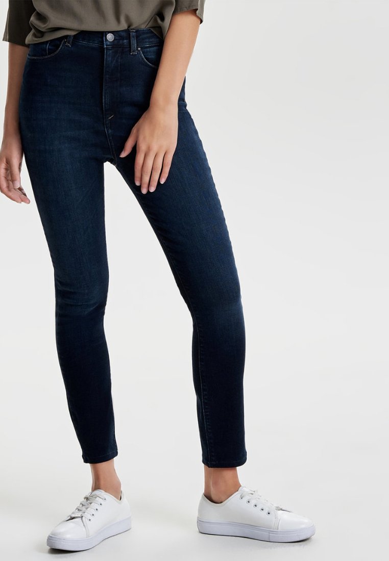 ONLY POSH - Jeans slim fit - dark blue denim/dirty denim - Zalando.se