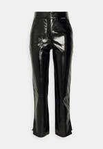 KARL LAGERFELD FAUX PATENT PANTS - Püksid - black/must - Zalando.ee