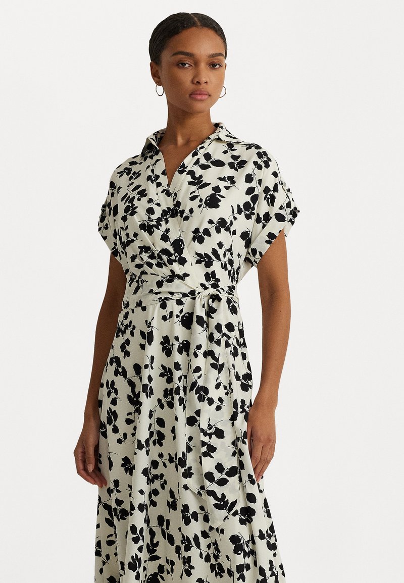 Lauren Ralph Lauren FRATILLIO-SHORT SLEEVE-DAY DRESS - Freizeitkleid - cream/black/offwhite ...