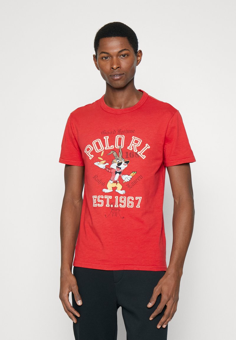 Polo Ralph Lauren SHORT SLEEVE - Print T-shirt - post red/red - Zalando.ie