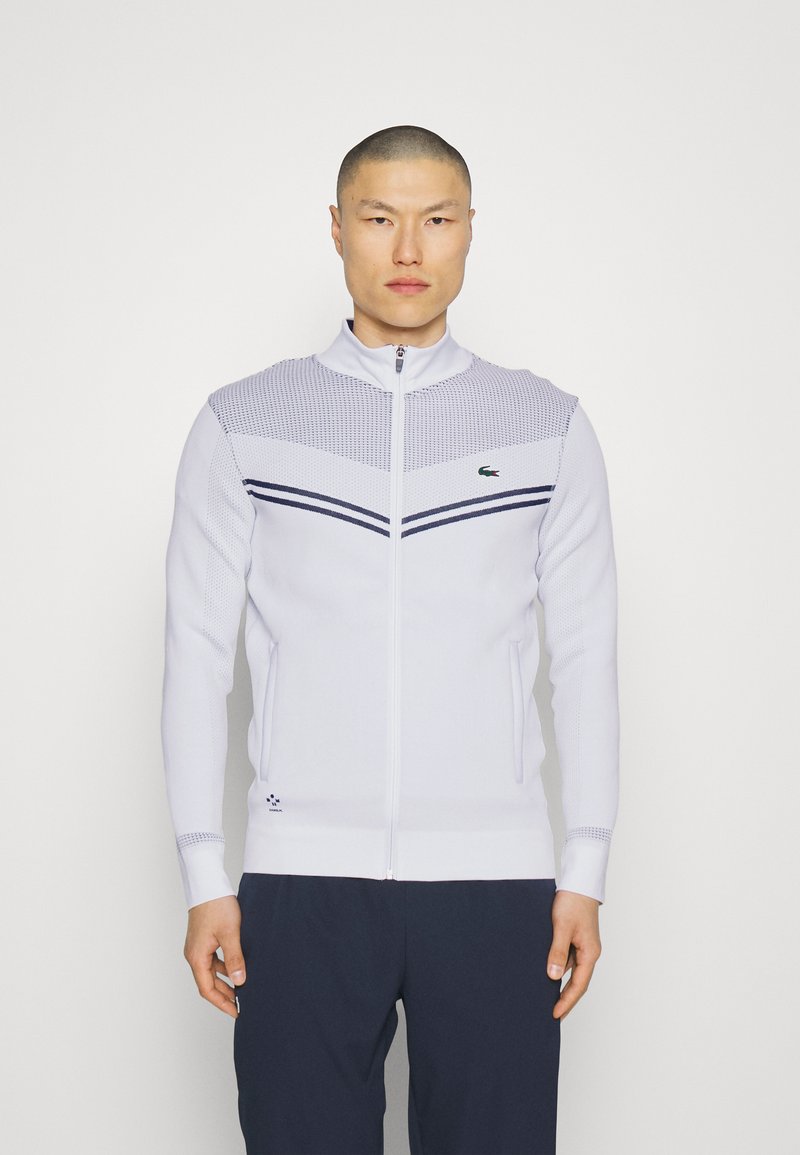 Lacoste Sport TENNIS JACKET - Sudadera con cremallera - white/methylene ...