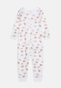 Name it NBFNIGHTSUIT ZIP ORCHID PINK TEDDY - Pyjamas - bright white/vit ...