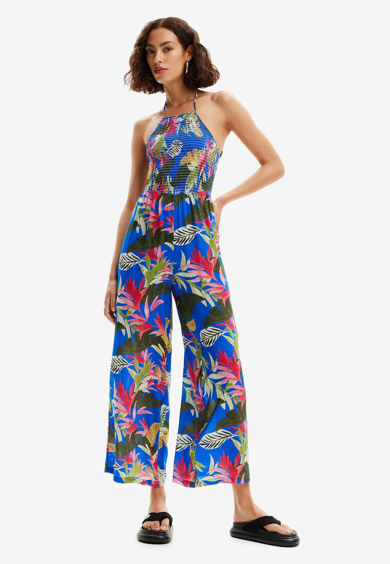Desigual TROPICAL HALTER NECK - Overall / Jumpsuit - blue/blå - Zalando.se