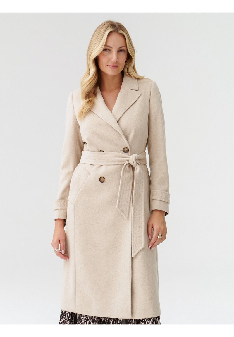TATUUM TEA - Classic coat - off white/off-white - Zalando