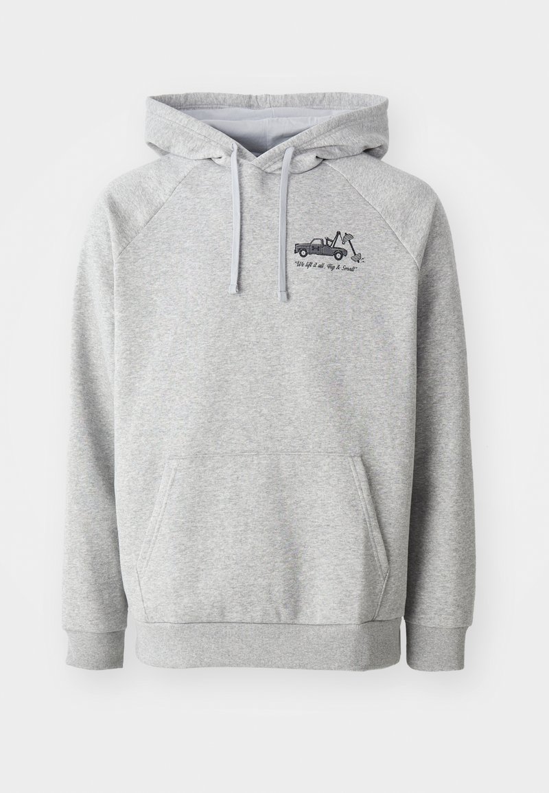 Under Armour RIVAL LOGO - Jersey con capucha - mod gray light heather ...