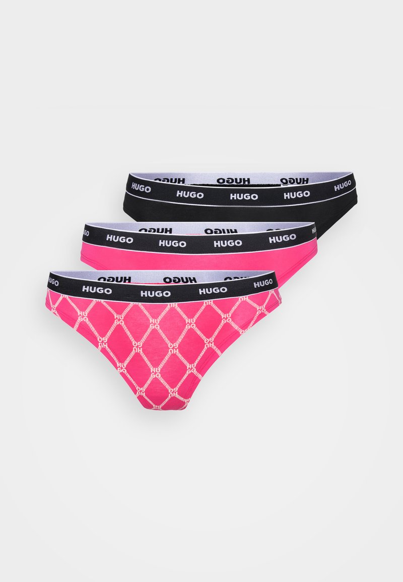 HUGO THONG DESIGN 3 PACK - Thong - pink/black/pink - Zalando.co.uk