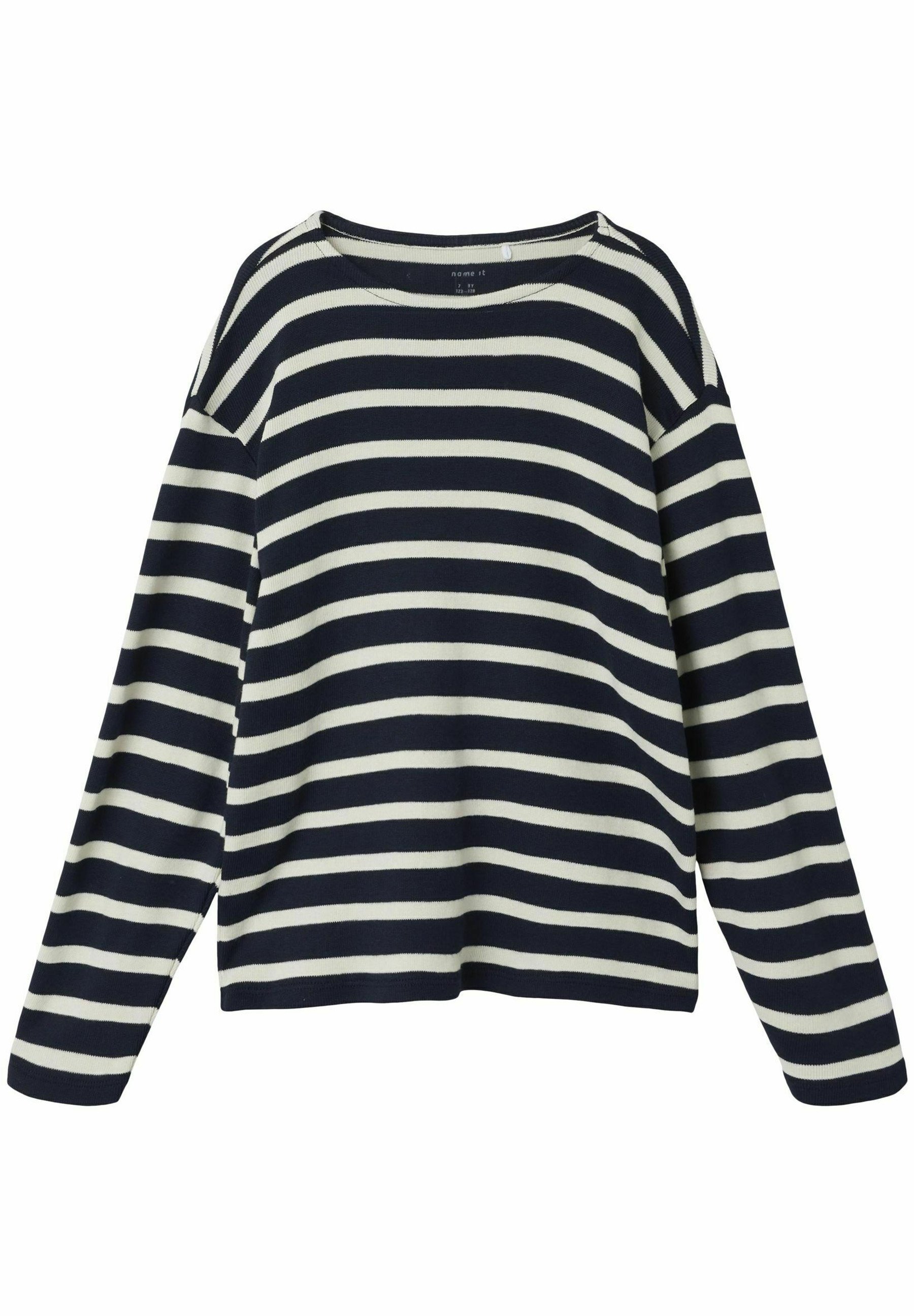 Name it GESTREIFTE - Langarmshirt - dark sapphire/dunkelblau meliert ...