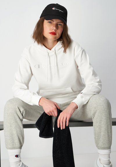 Superdry CORE CROP BOX - Sweat à capuche - optic/denim blanc - ZALANDO.BE