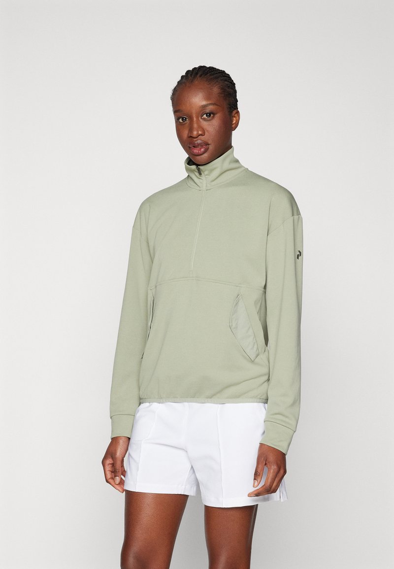 Peak Performance MID LAYER JACKET - Langærmet T-shirt - limit green/sort - Zalando.dk