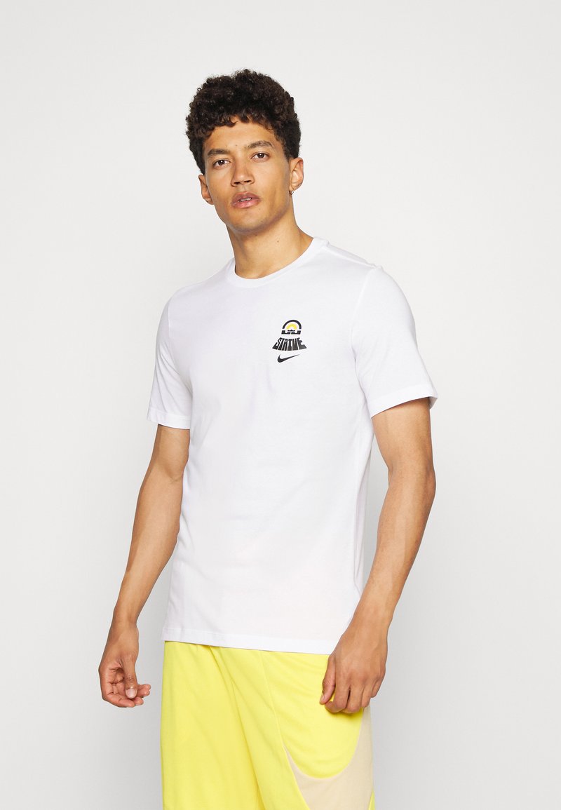 Nike Performance DRY FIT TEE - Sports T-shirt - white - Zalando.de