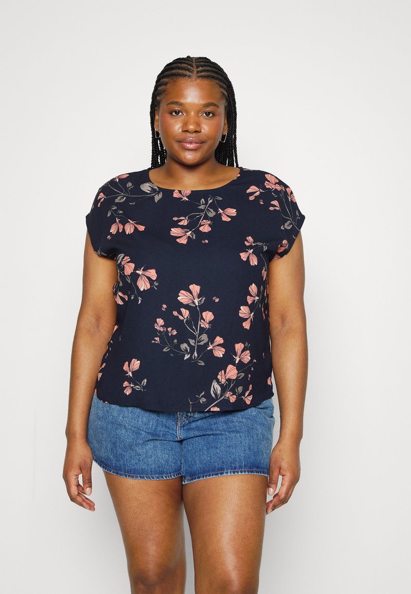 Vero Moda Curve VMNEWHALLIE NEW TOP - Bluse - night sky/dunkelblau ...