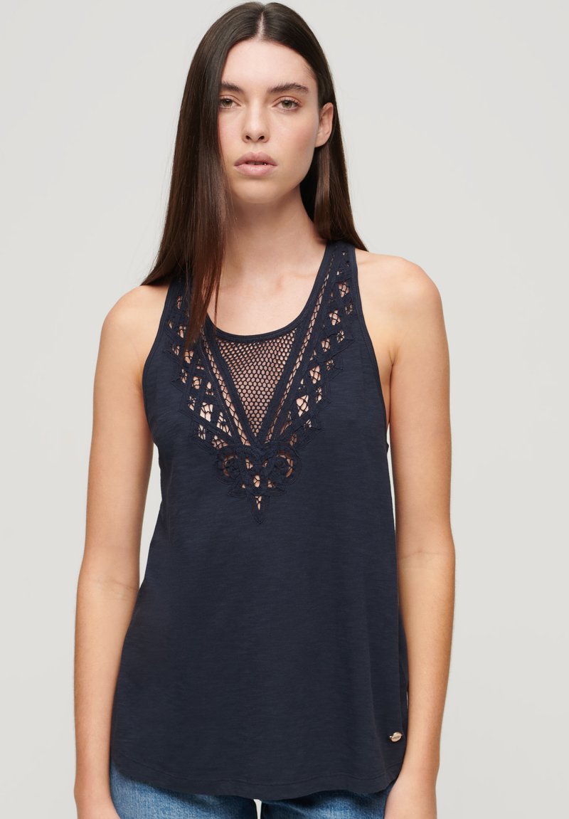 Superdry Top - eclipse navy/blue - Zalando