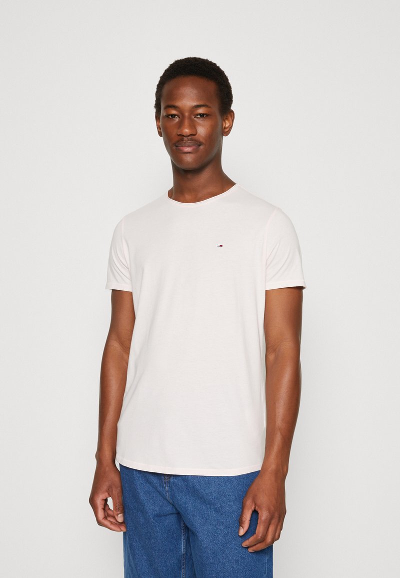 Tommy Jeans SLIM NECK - T-Shirt basic - faint pink/pink - Zalando.ch