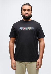 Jack & Jones JORNANTUCKET BRANDING TEE - Print T-shirt - black ...