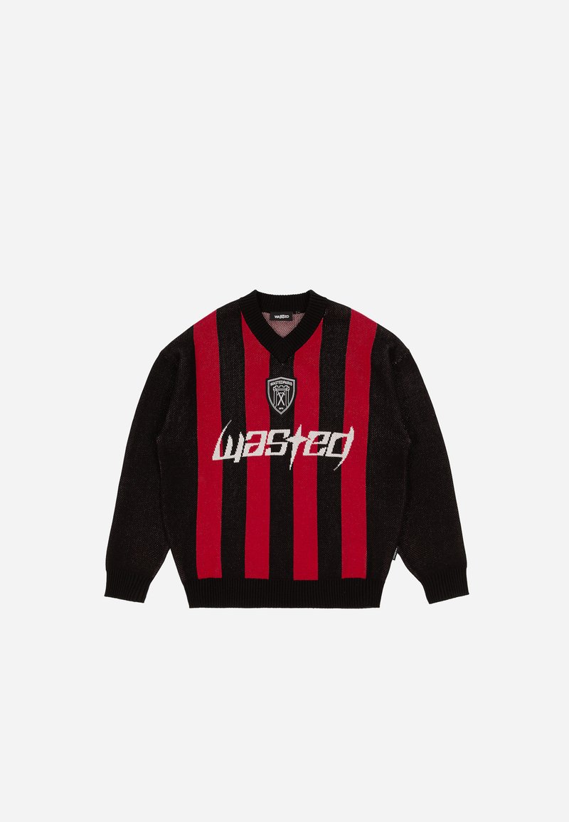 Wasted Paris BLADE SWEATER UNISEX - Jumper - black/red/black - Zalando ...