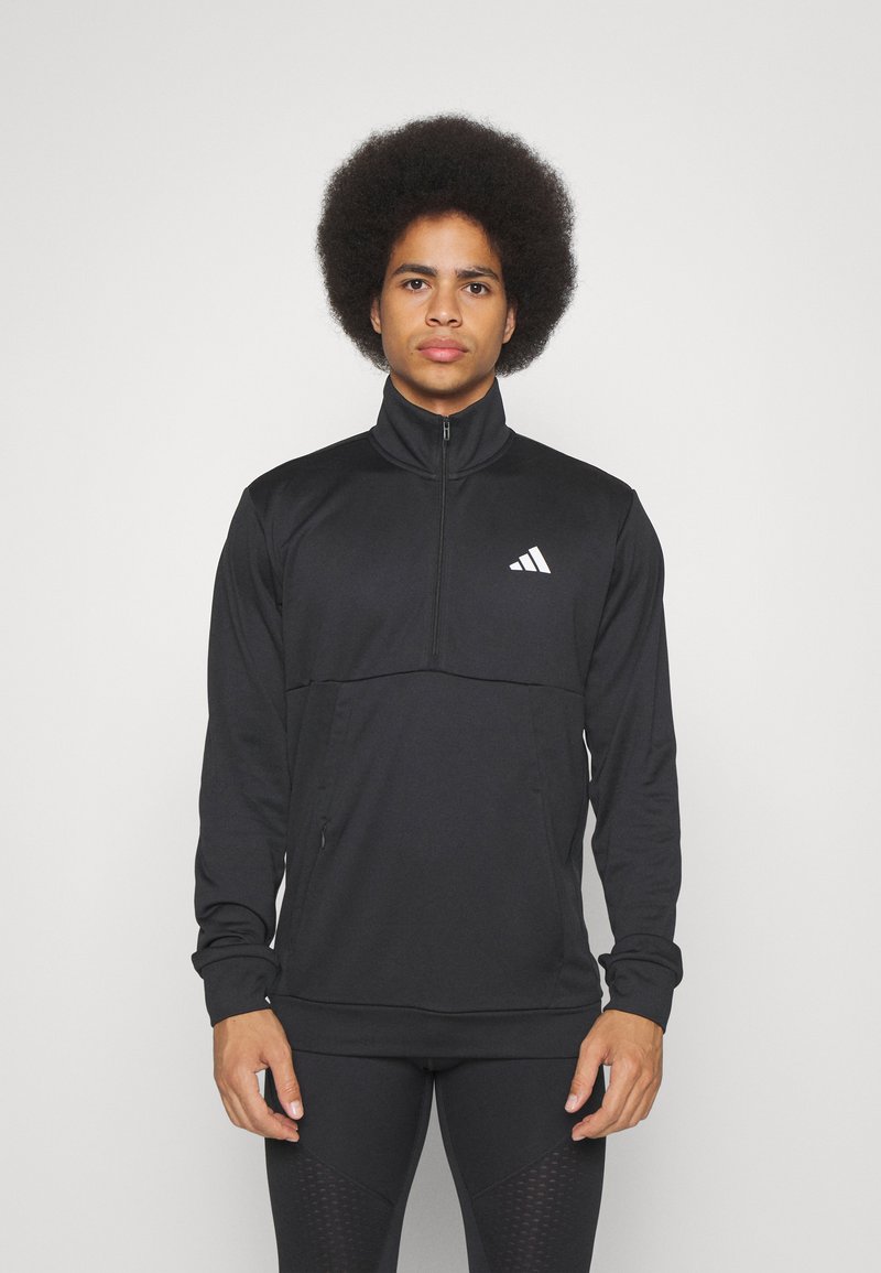 adidas Performance 1/4 ZIP - Sweatshirt - black/white/schwarz - Zalando.ch