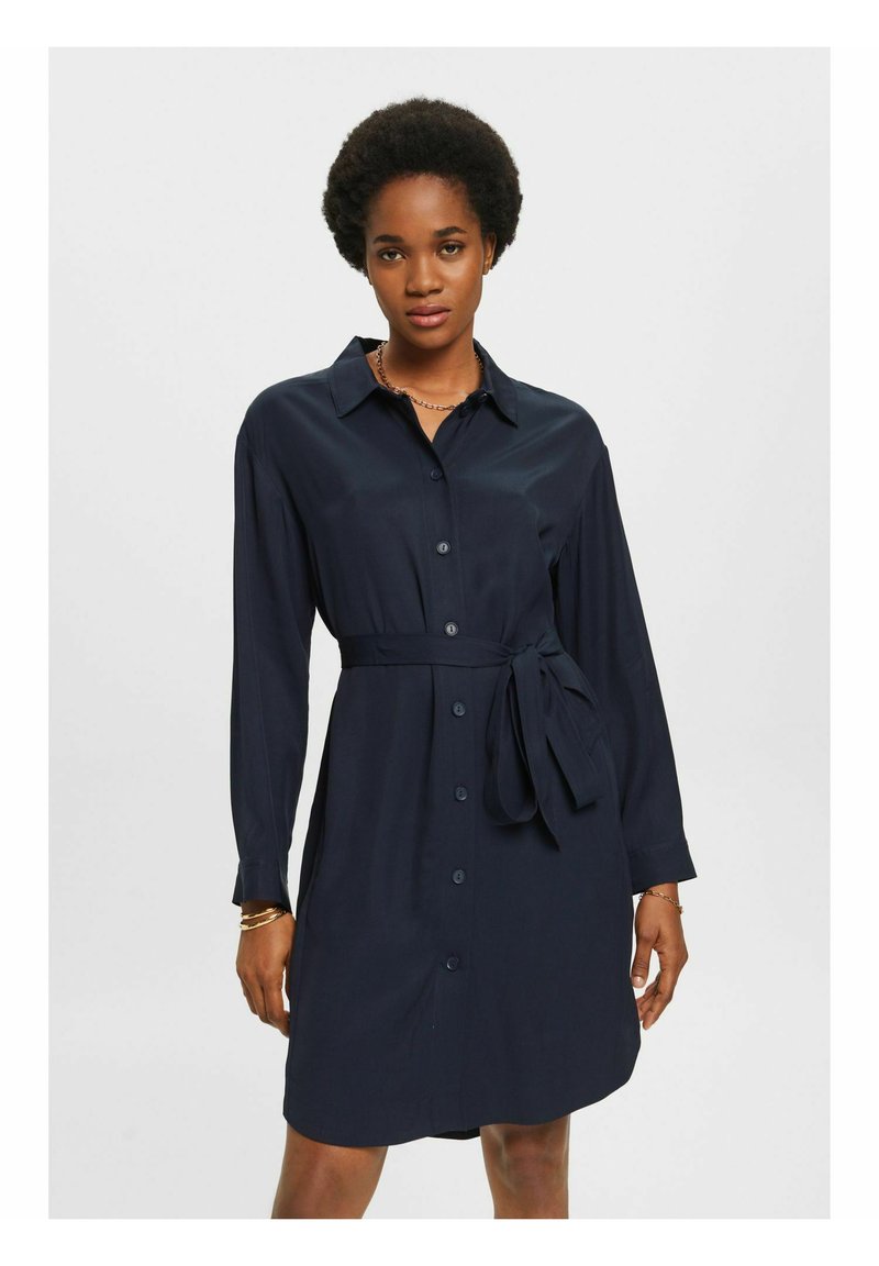 Esprit Collection Shirt dress - navy/dark blue - Zalando.de