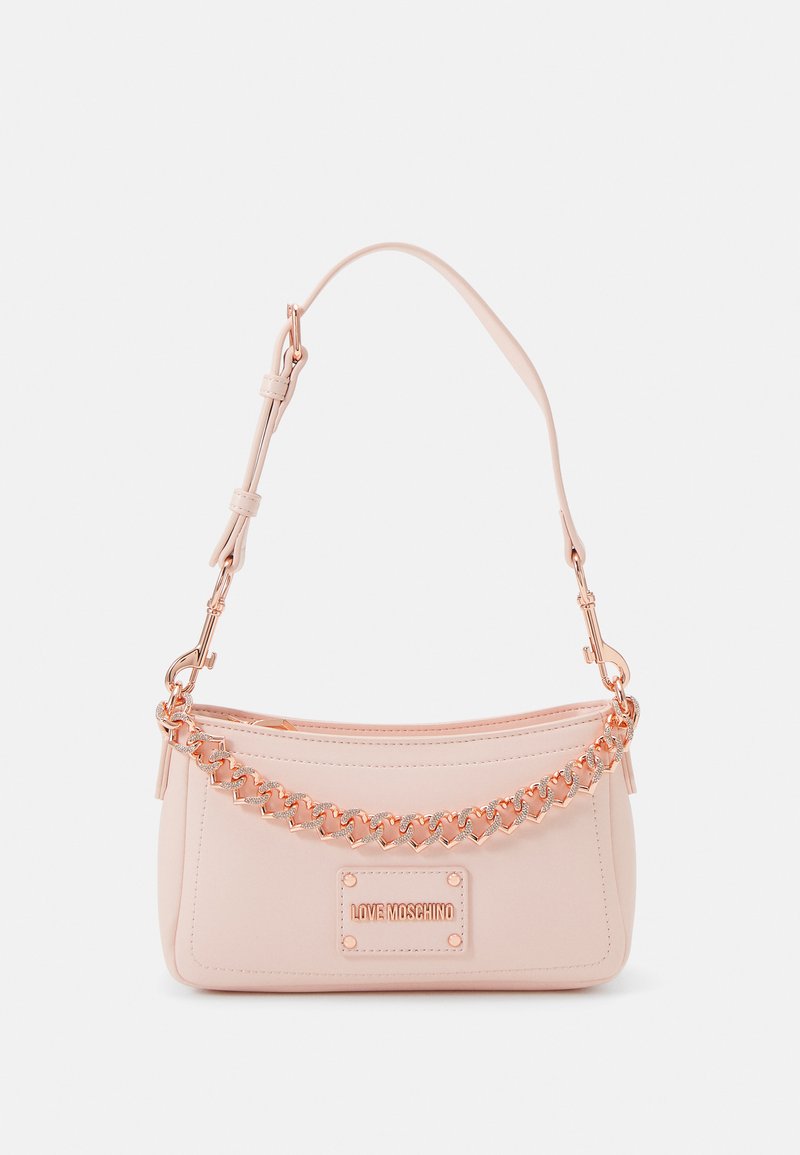 Love Moschino HEART CHAIN - Handbag - pink - Zalando.co.uk