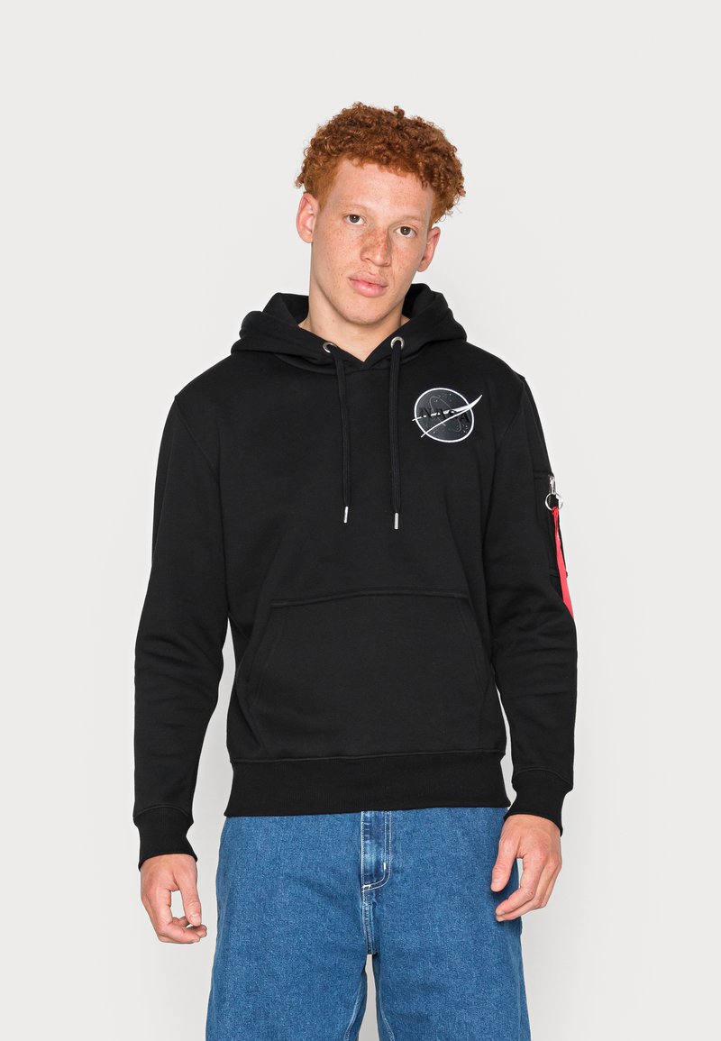 Alpha Industries DARK SIDE HOODY - Sweater - black reflective/zwart ...