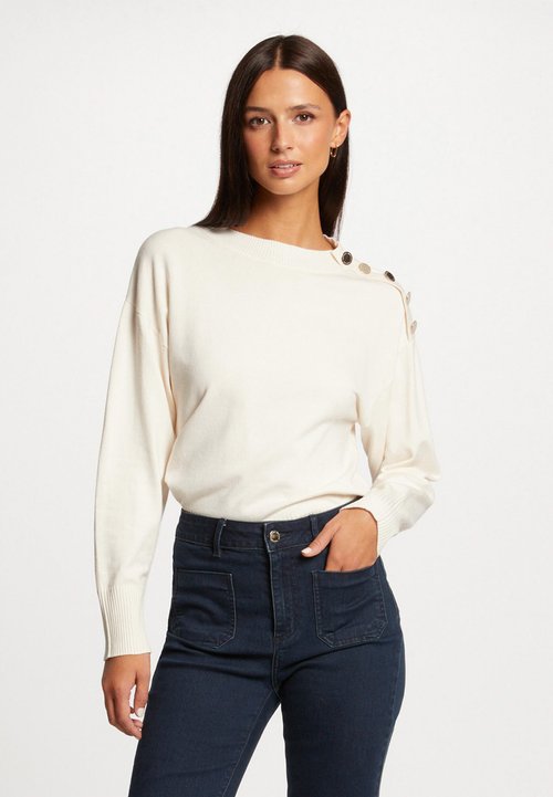 Cache Cache MIT STEHKRAGEN UND ZOPFMUSTER - Trui - sable/beige - Zalando.be