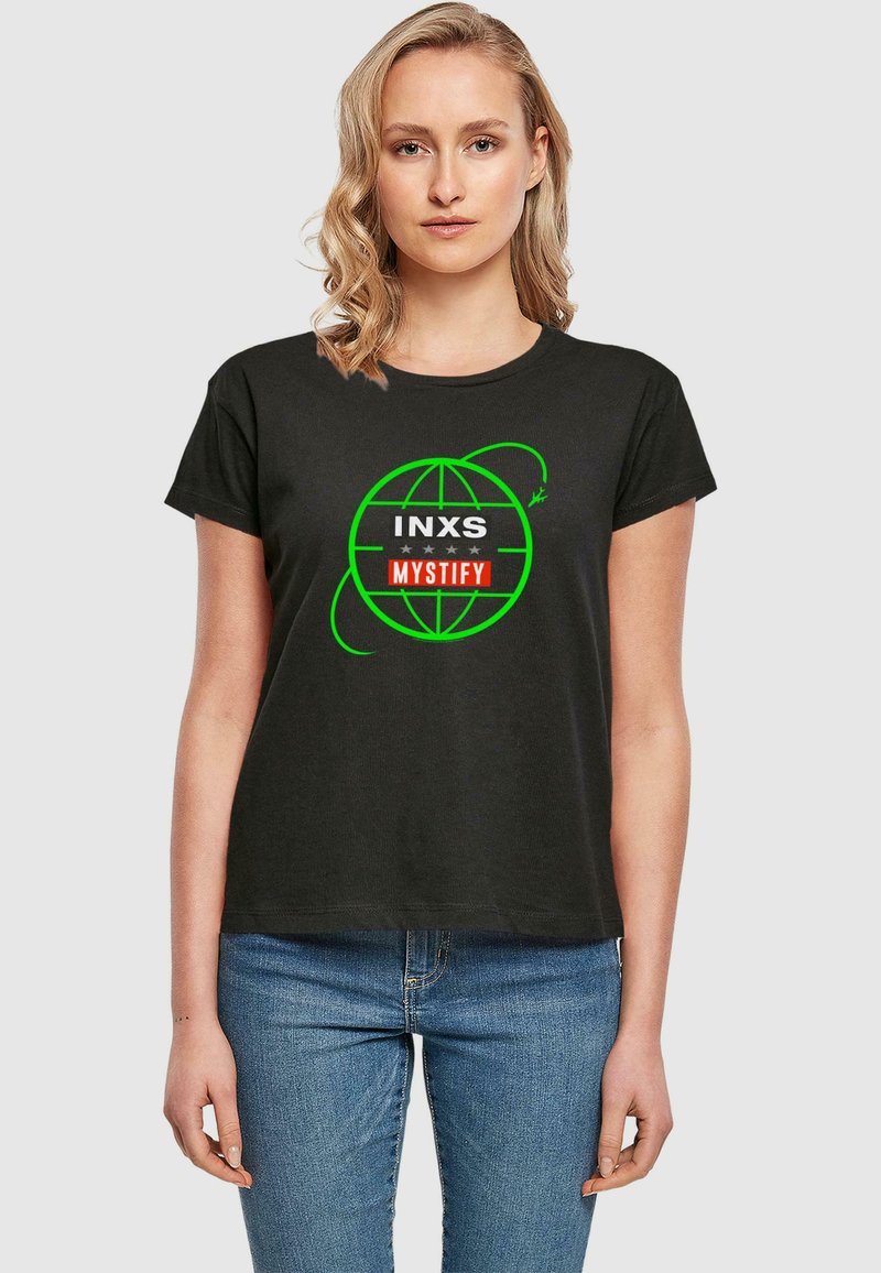 Merchcode INXS MYSTIFY GLOBE ART BOX - T-shirts print - black/sort - Zalando.dk