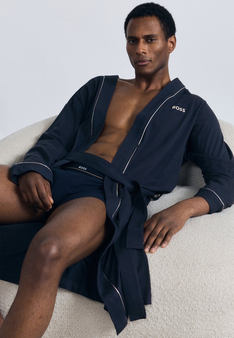 BOSS XMAS KIMONO - Dressing gown - dark blue - Zalando.co.uk