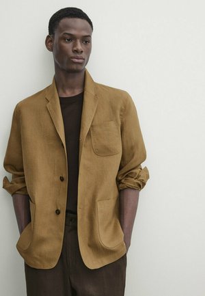Oscar Jacobson FERRY SOFT - Sakko - rough beige/hellbraun - Zalando.de