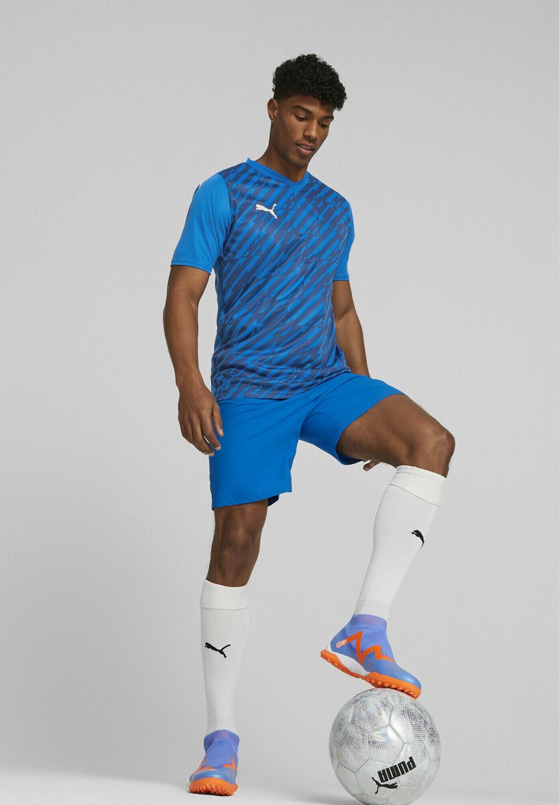 Puma TEAMULTIMATE - Print T-shirt - electric blue lemonade/light blue ...