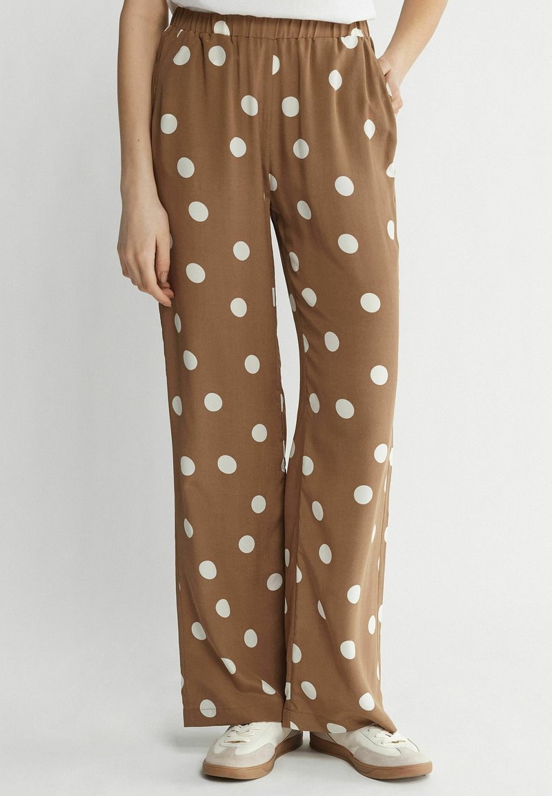 Falconeri Pantalones - braun snowflake polka dot on oat ground p/marrón ...