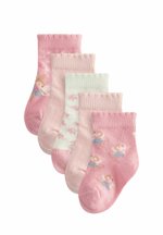 Next 5 PACK BRIGHT CHARACTER - Socks - pink fairy/pink - Zalando