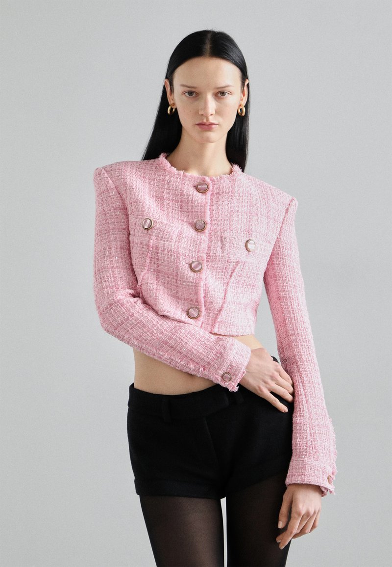 GCDS TWEED CROPPED JACKET - Blazer - pink - Zalando.ie