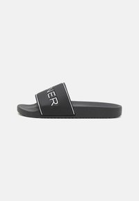 AIGNER GIORGIO - Pool slides - black/silver/black - Zalando.co.uk