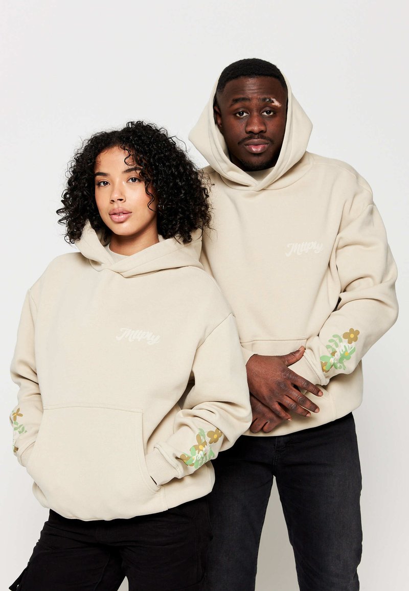 Multiply Apparel BLOOM - Kapuzenpullover - cement soda washed/beige ...
