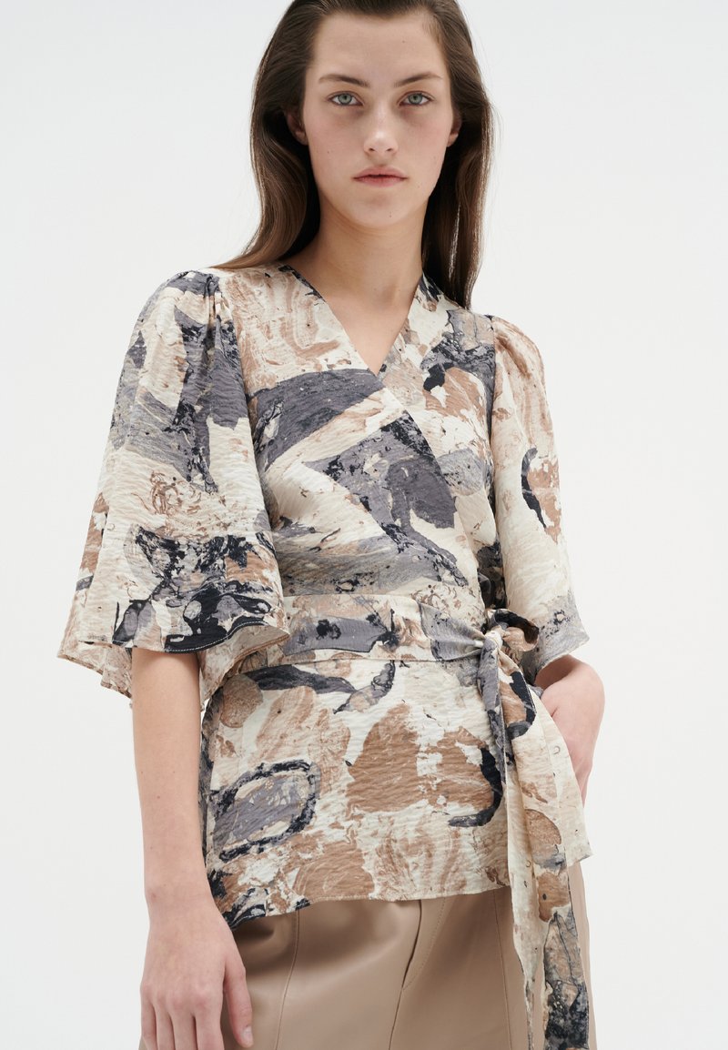InWear ELITAIW WRAP - Blouse - graffiti wall grey/mottled grey - Zalando.ie